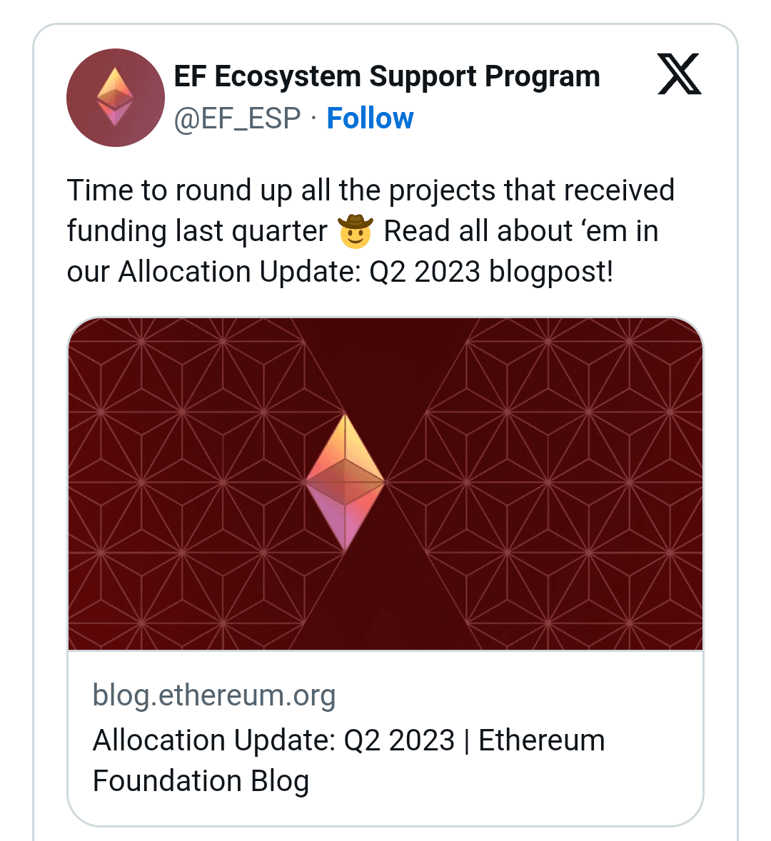 Ethereum Foundation Announces $9M in Q2 Project and | BoringNetizen on ...