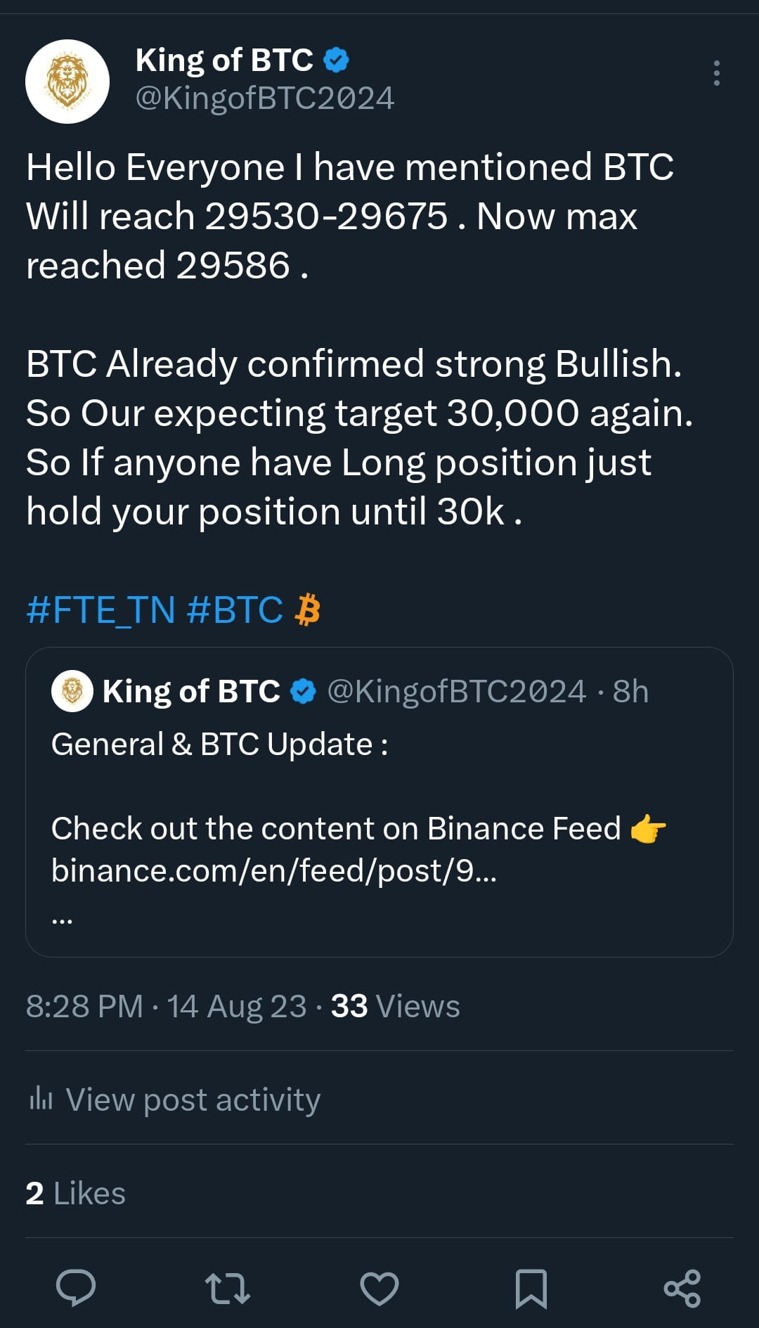 Today morning i have mentioned BTC Expecting price . Now hap | Future Trading Expert - Tamil ...