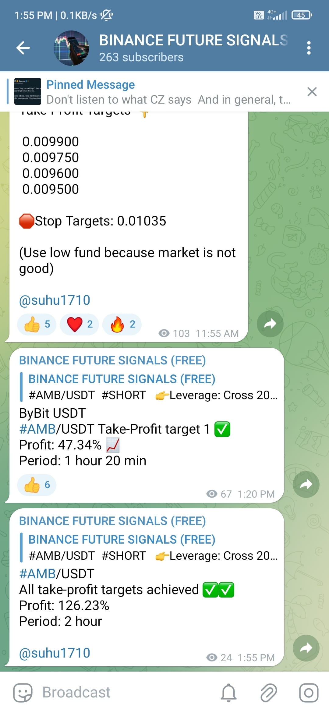 #AMB/USDT All take-profit targets achieved Profit: 126. | BS trading on Binance Square