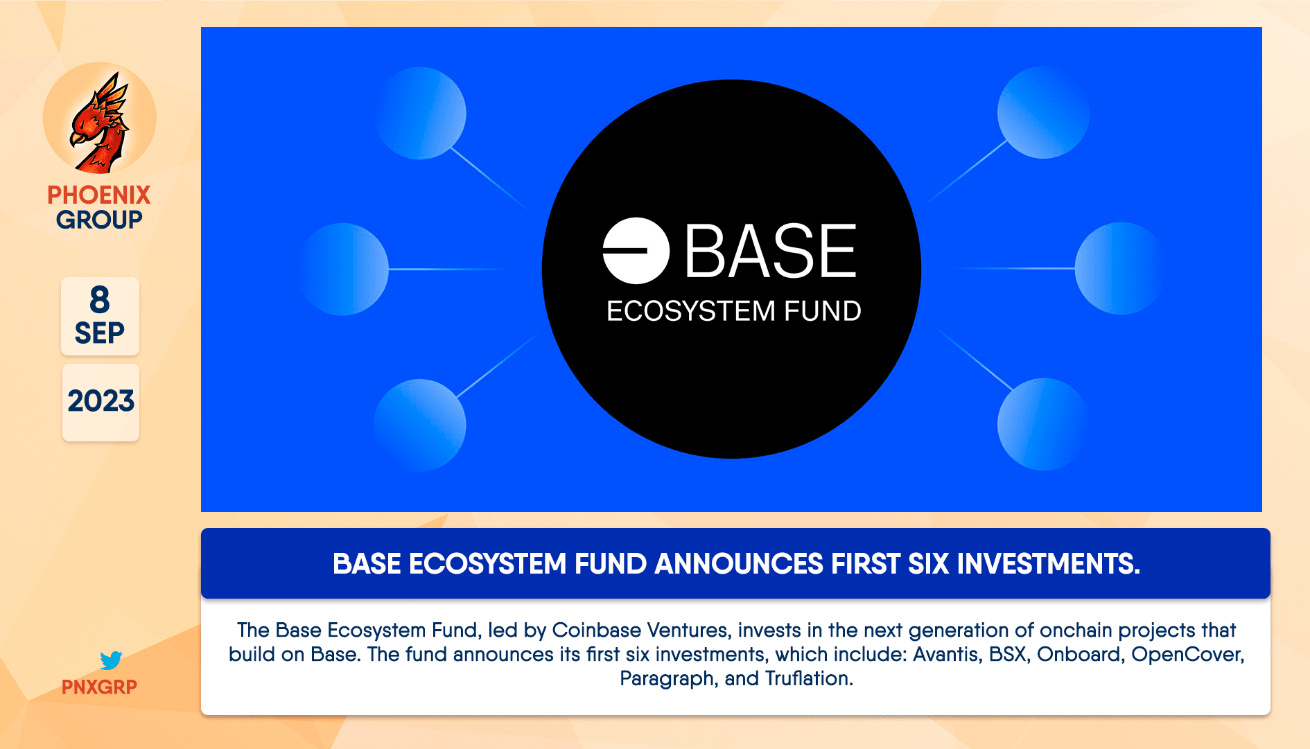 #Base Ecosystem Fund announces first six investments. 1. # | Phoenix ...