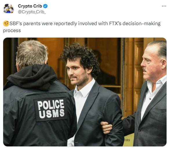 🤨It is reported that SBF's parents were involved in FTX's d | QYZMET on ...