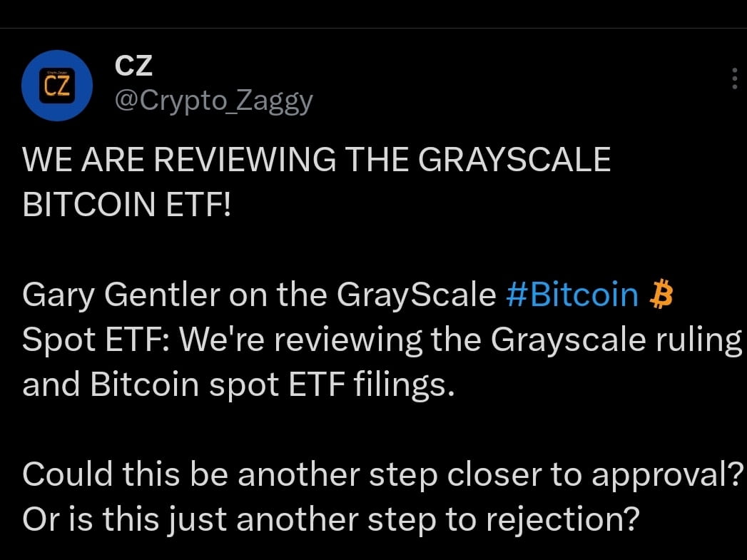 WE ARE REVIEWING THE GRAYSCALE BITCOIN ETF! Gary Gentler on ...
