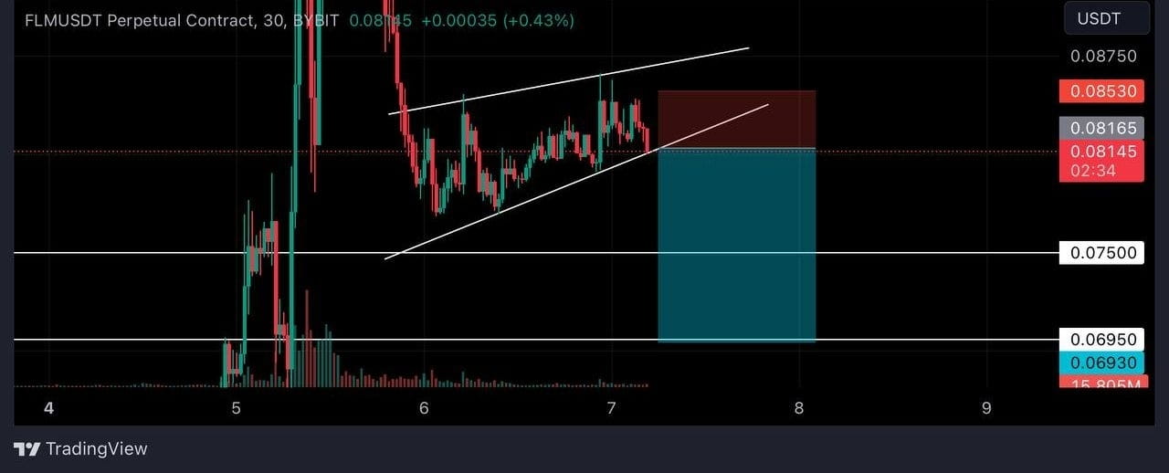 FLM short trade setup Trendline breakdown Retest and shor | Expert ...