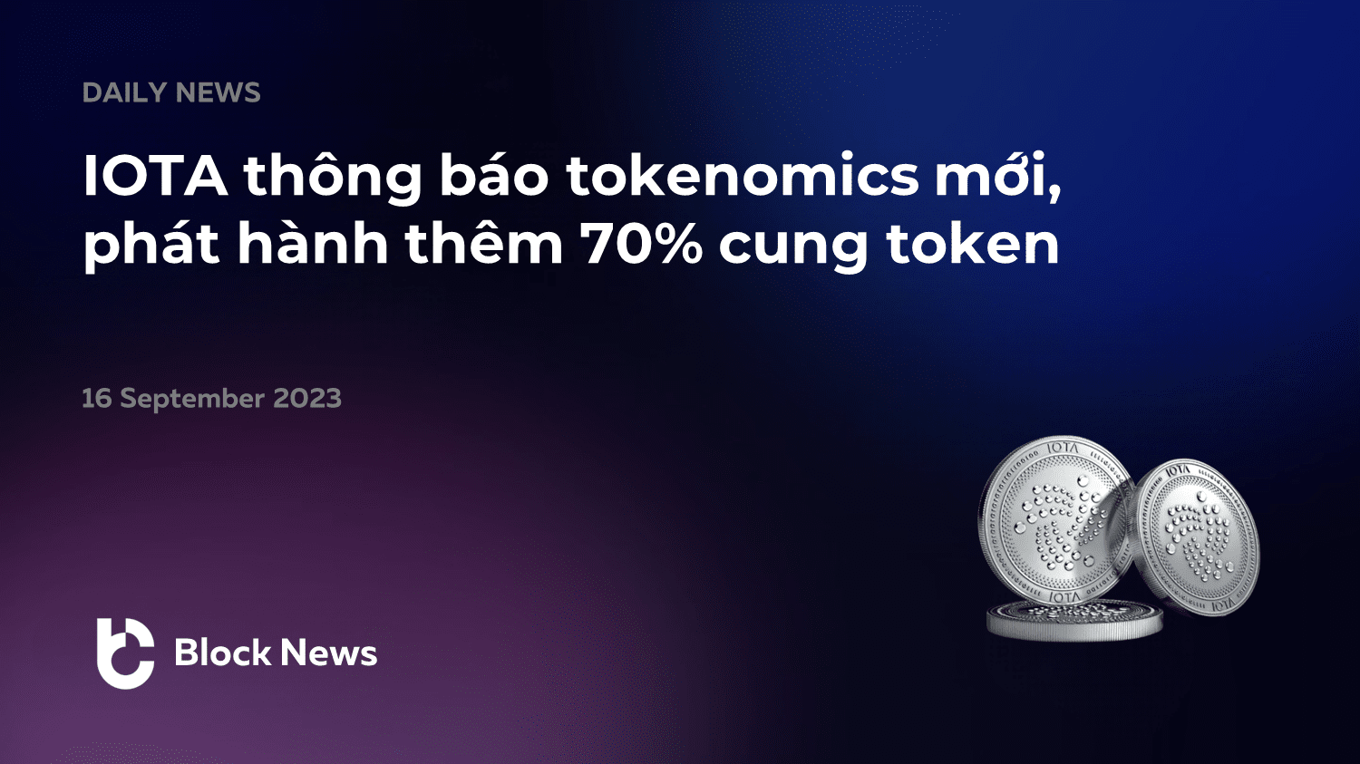 🗞️ IOTA announces new tokenomics, releasing 70% more token | HT_TheiBlock on Binance Square
