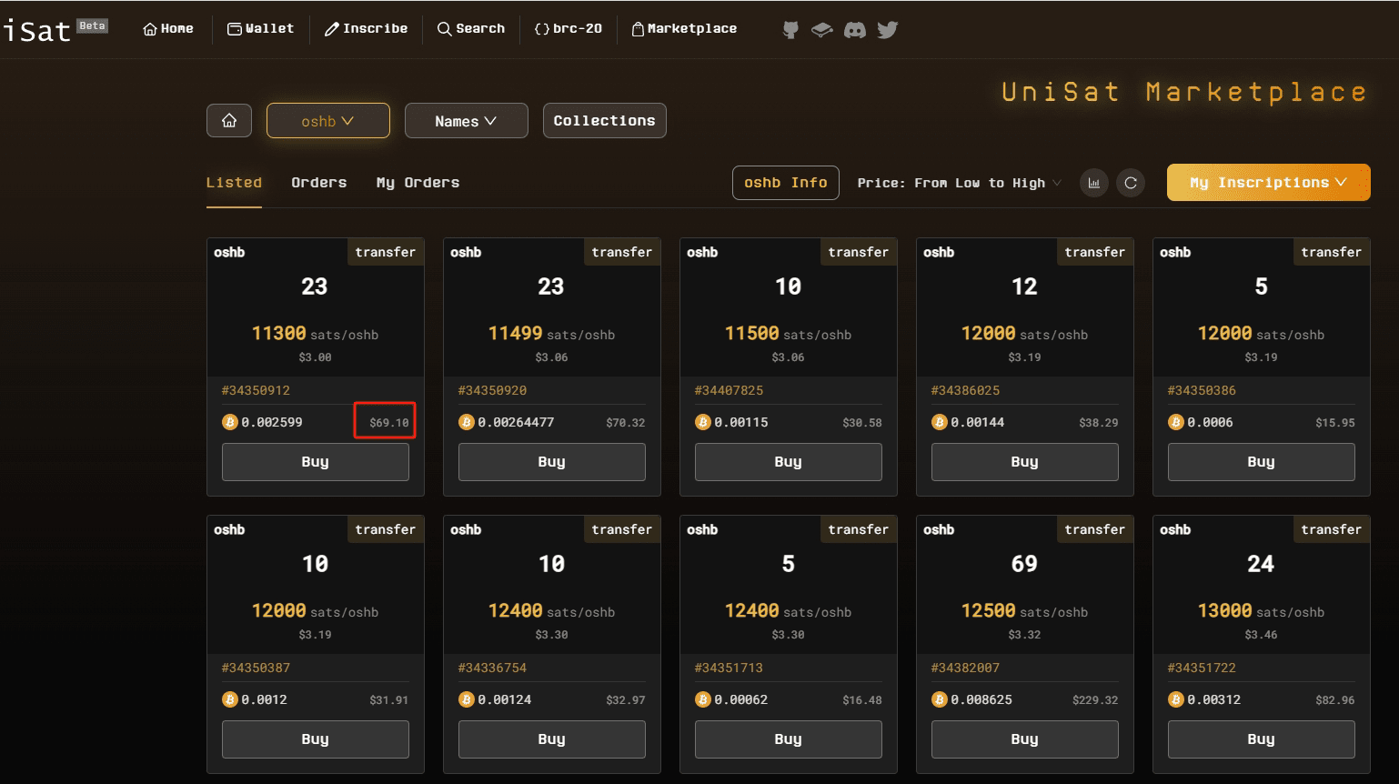 [The new BRC20 token oshb, the cost is 1.6U, the highest in the market is 13U] 20230923 #清水哥日记 ...