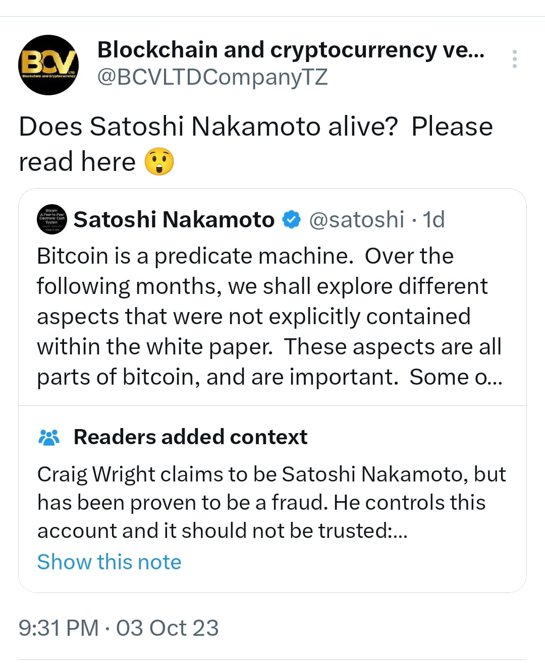 Shocking News 😲 Is Satoshi Nakamoto alive? Who is behind | Kasonso ...