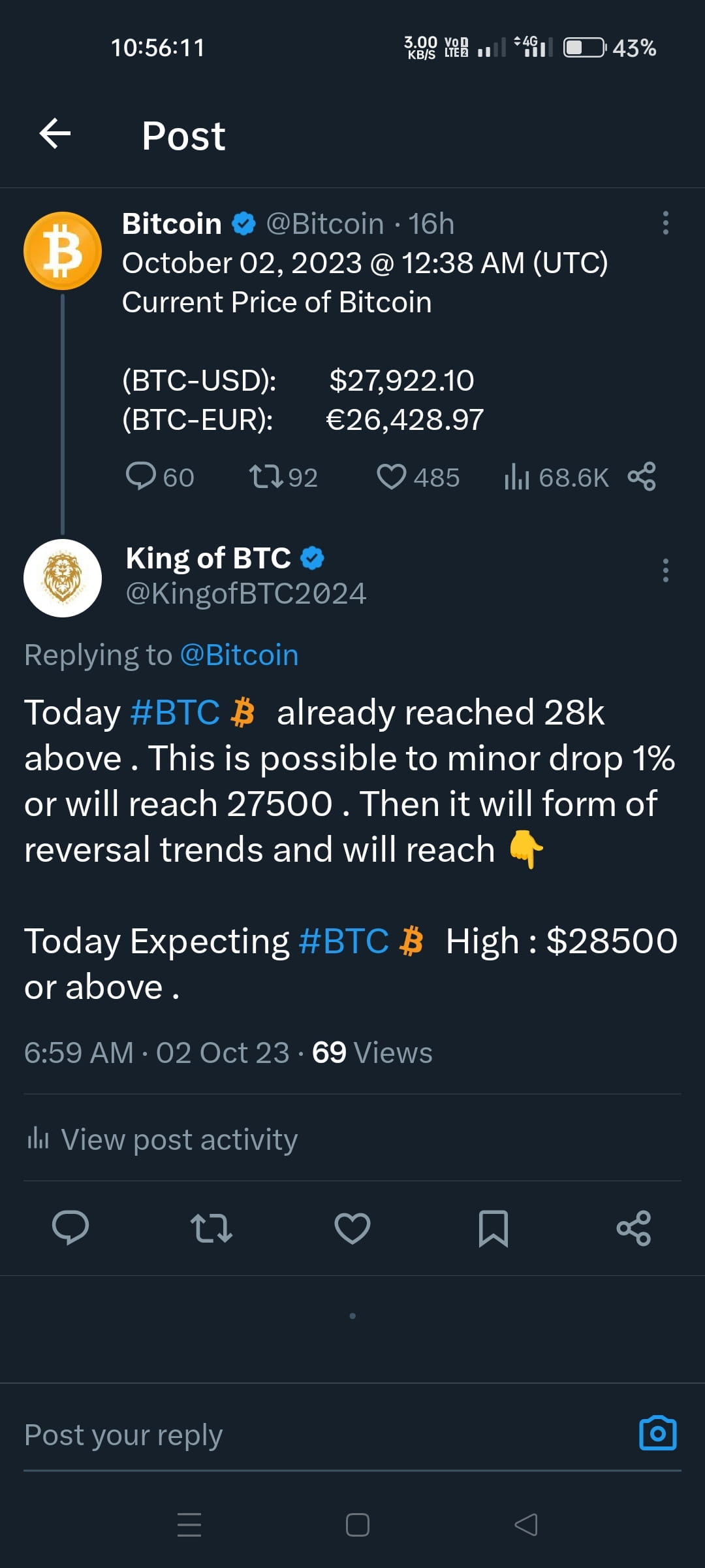 Hello, everyone. Did anyone notice the X today? In the morn | King of ...