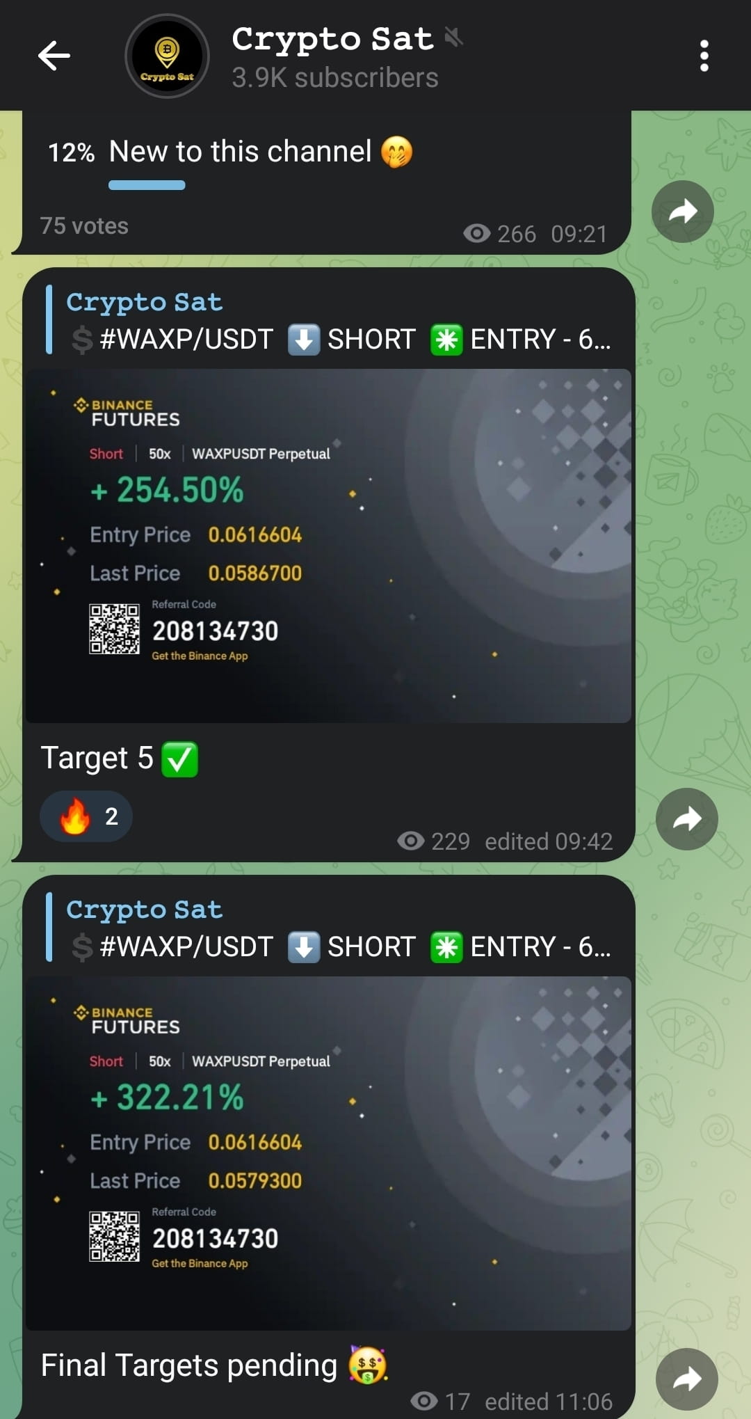 Final Target pending 🤑 Target 6 done 🚀 STOPLOSS at entry | Crypto Sat on Binance Square