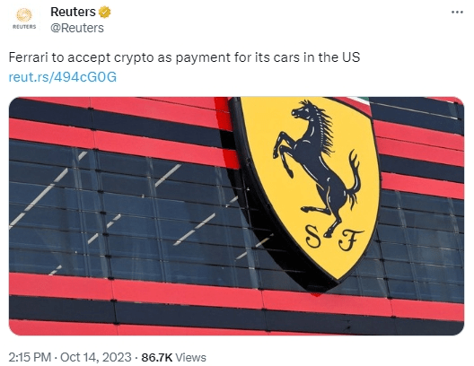 Rise Community: Is Musk losing more and more? Ferrari: Accepting ...