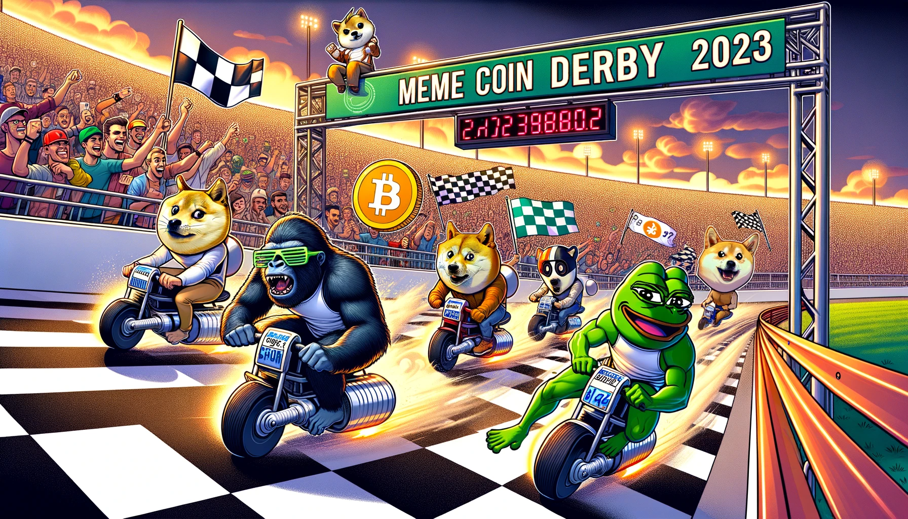 The Great Meme Coin Derby of 2023 🏁 In a world where crypto | Ekowreel ...