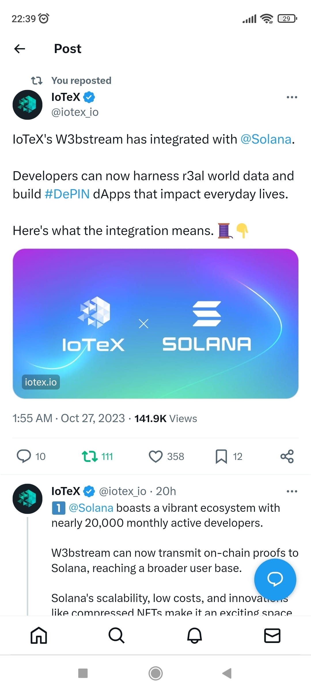 $SOL Already Merges With DePIN $IOTX | E Channel Crypto on Binance Square