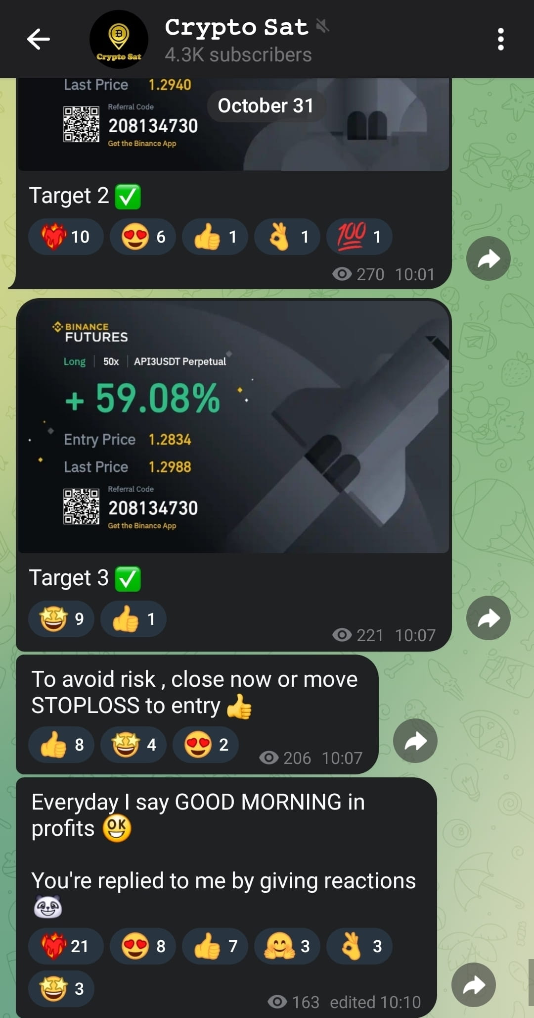 Target 3 by @CryptoSatRed To avoid risk , close now or m | Crypto Sat on Binance Square