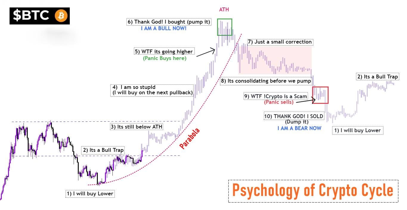 🚀 Dive into the Crypto Cycle Psychology with Bitcoin! 📉 E | Crypto ...
