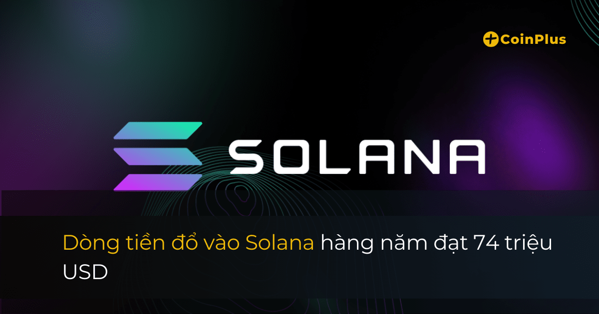 The annual cash flow into #solana reaches $74 million Acco | Coinplus-news on Binance Square