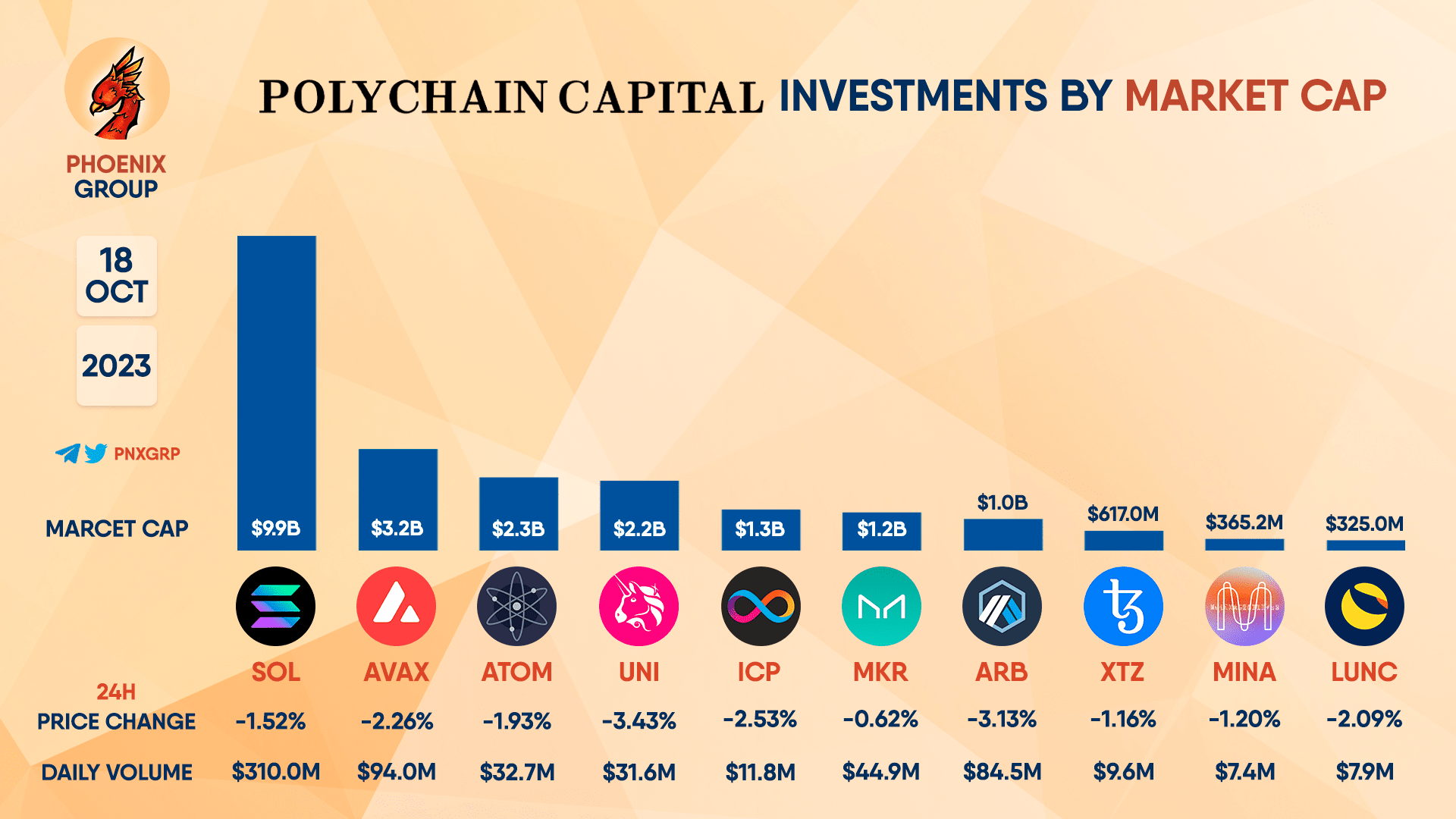 🔥 #POLYCHAIN CAPITAL INVESTMENTS BY MARKET CAP #SOL #AVAX | Phoenix ...