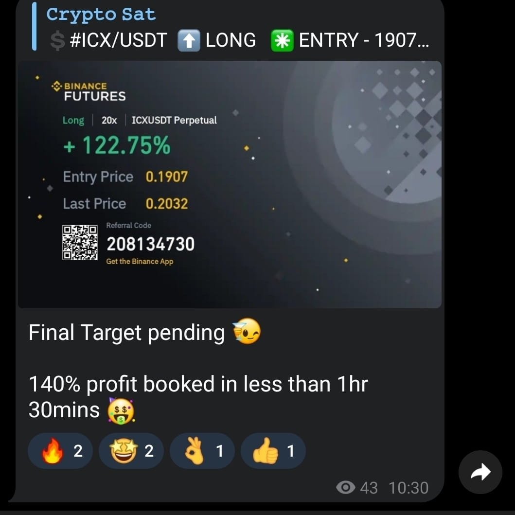 Final Target pending 🍸 140% profit booked in less than 1hr | Crypto Sat on Binance Square