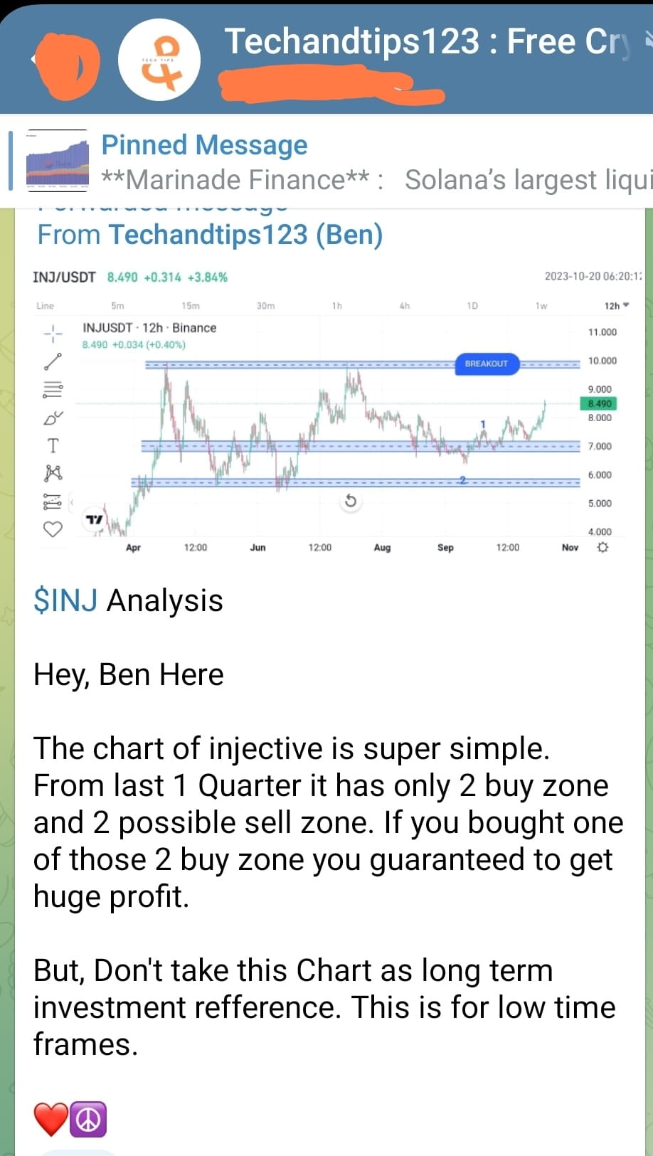 $INJ 8% + Running In Spot 🔥 The set-up Was Provided With E ...