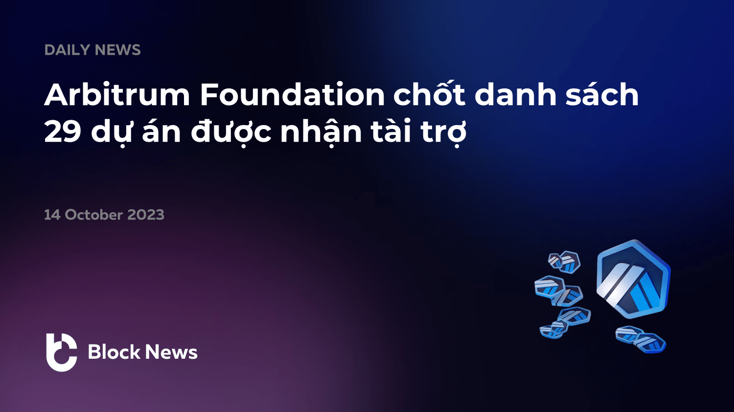🚀 Arbitrum Foundation finalizes the list of 29 projects to | HT ...