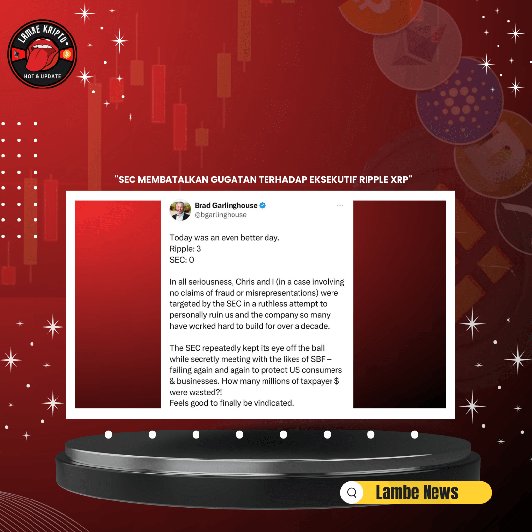 🪩Ripple XRP CEO Brad Garlinghouse, Issues Statement as SEC | Lambe ...