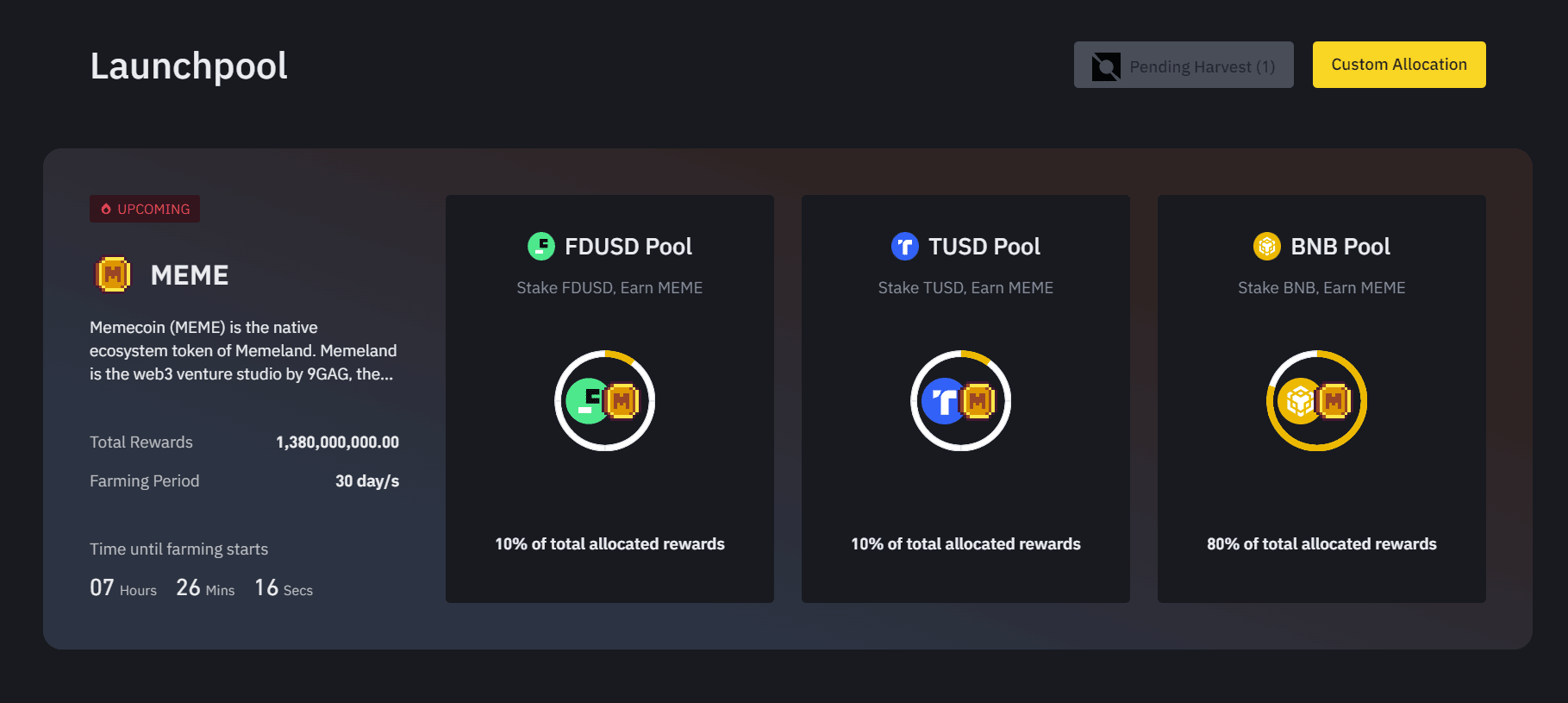 #Binance introduced #Meme coin on #Launchpool 🚀. Start far ...