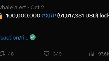 After unlocking 1 billion XRP 800 million were returned to the Ripple deposit account ...