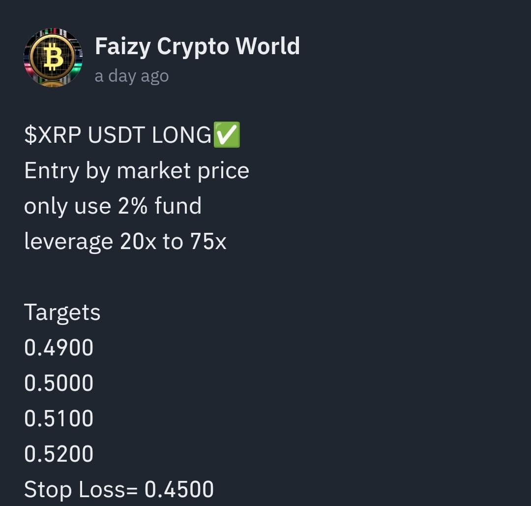 $XRP LONG first Target complete 🚀 Move SL on entry price or | Faizy ...