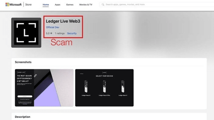 Microsoft App Store scam: Fake Ledger Live app steals 16.8 BTC worth ...