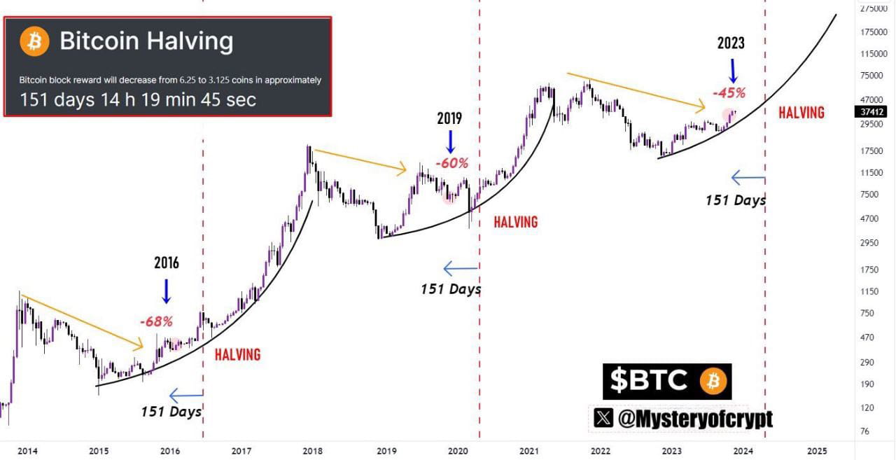 #Bitcoin Halving in Just 151 Days 😳 Ever wondered where | CryptoEase on ...