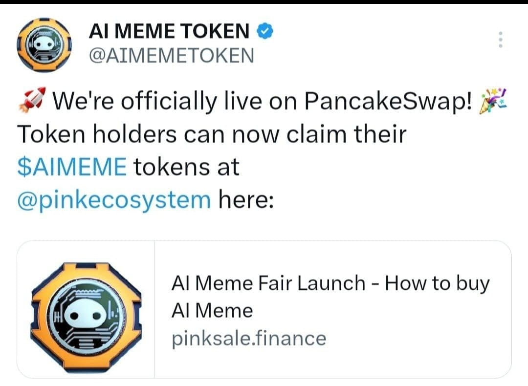 Guys those who bought 'AI MEME' just go to the website, | CryptoBunny3 ...