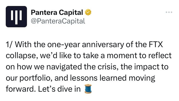 Pantera Capital analyzes the impact of the collapse of FTX on its ...