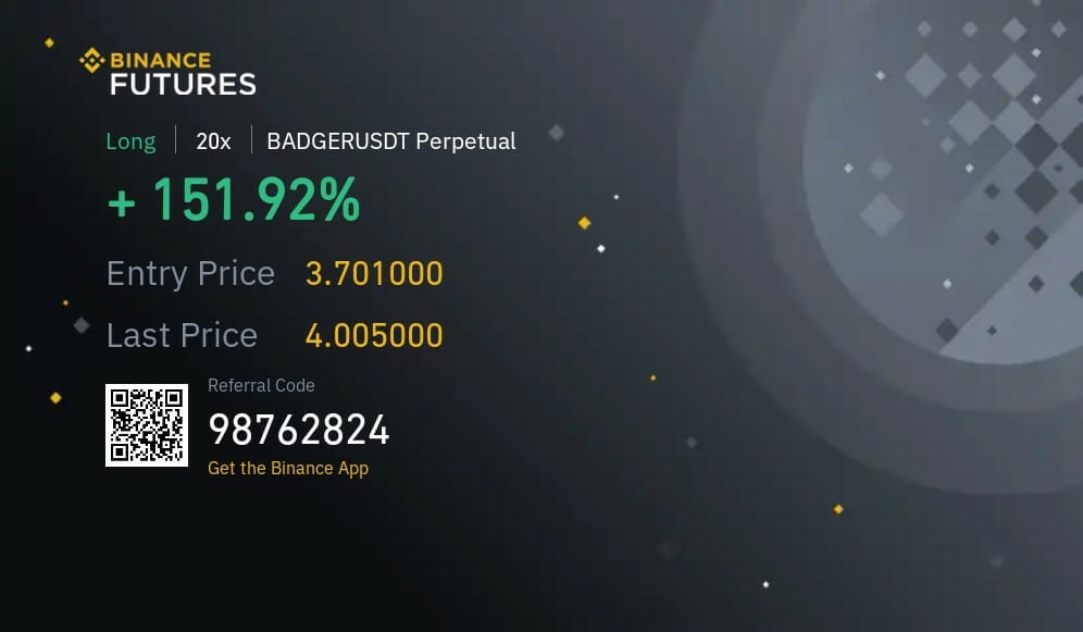 #BADGER free signal 3rd target hit 🔥 | Crypto Skull Signal on Binance ...