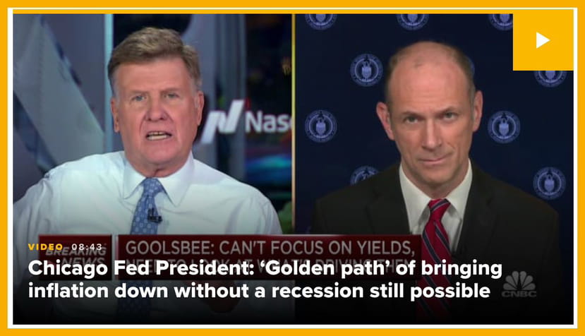 UPDATE FROM THE FED: Chicago Fed President Austan Goolsbee. | Link ...
