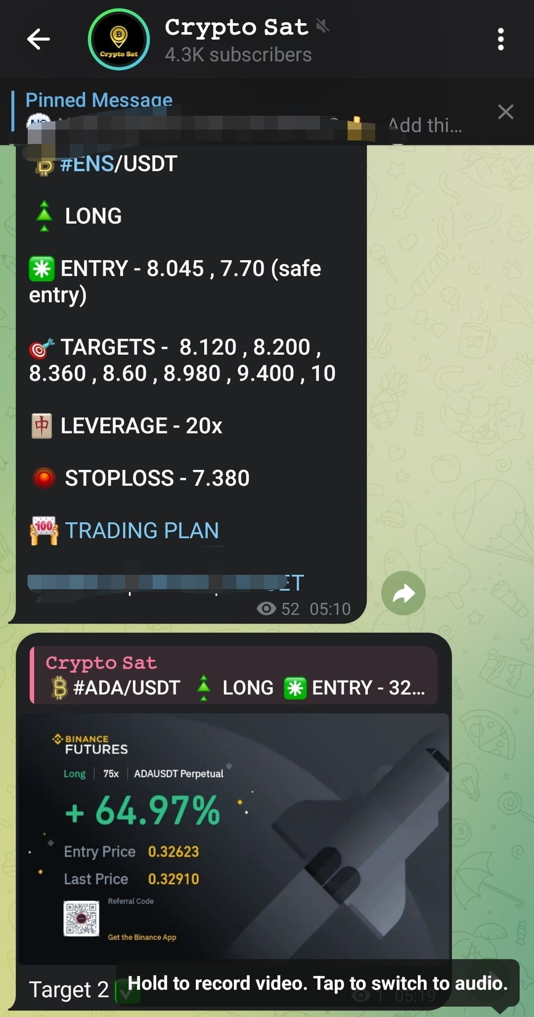 Target 2 ️ $ADA | Crypto Sat on Binance Square
