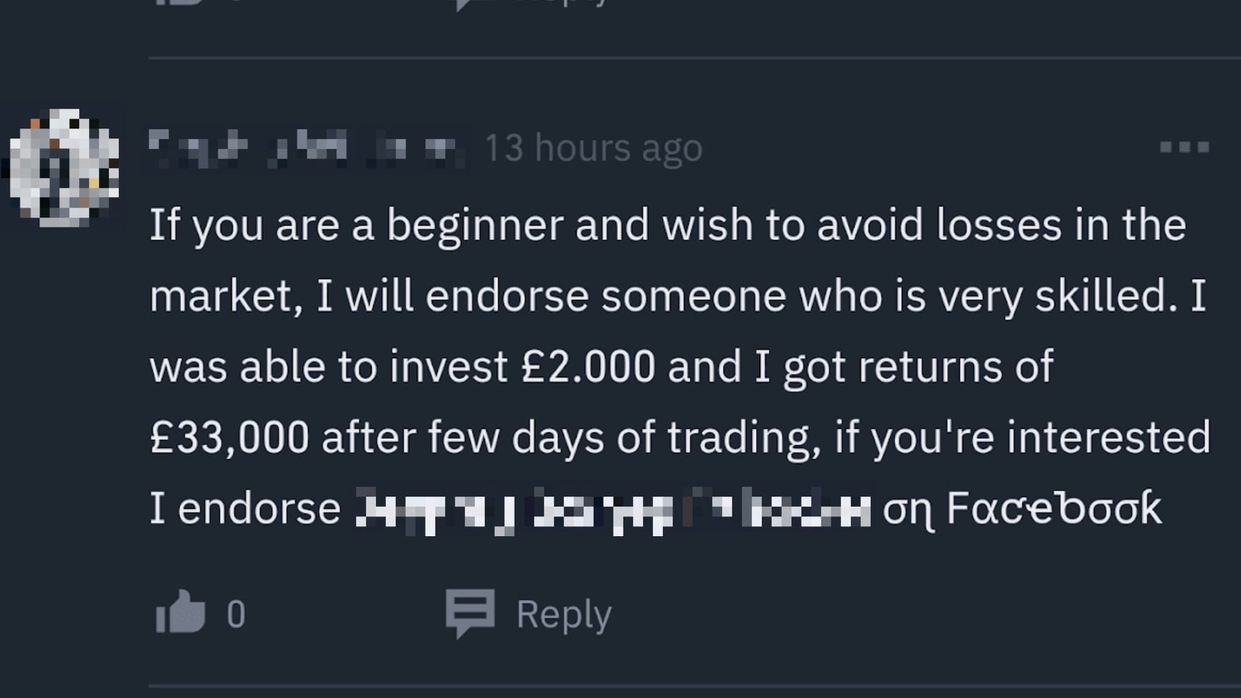 **Investment Scam Warning** Promises of high returns along w | Binance ...