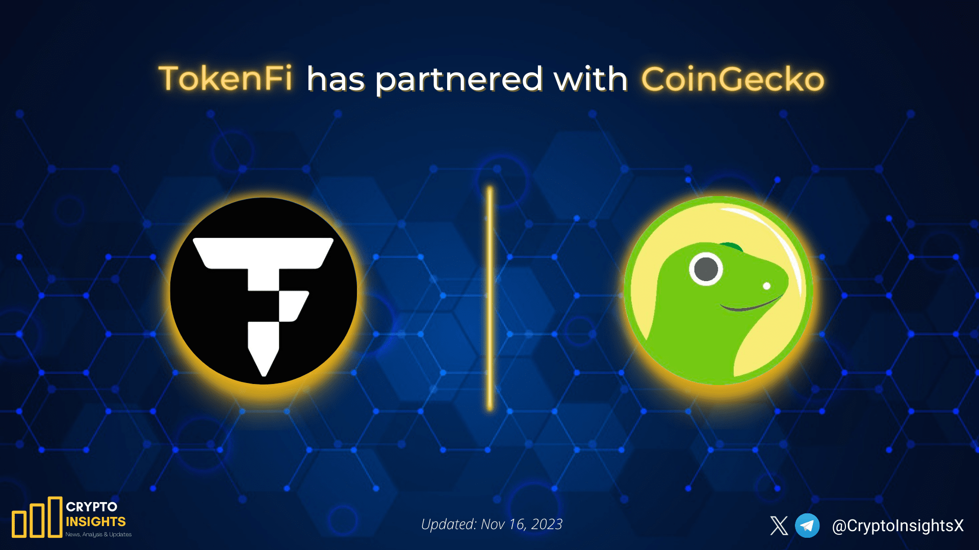 📢 @tokenfi has partnered with @coingecko #TokenFi is the u | Crypto ...