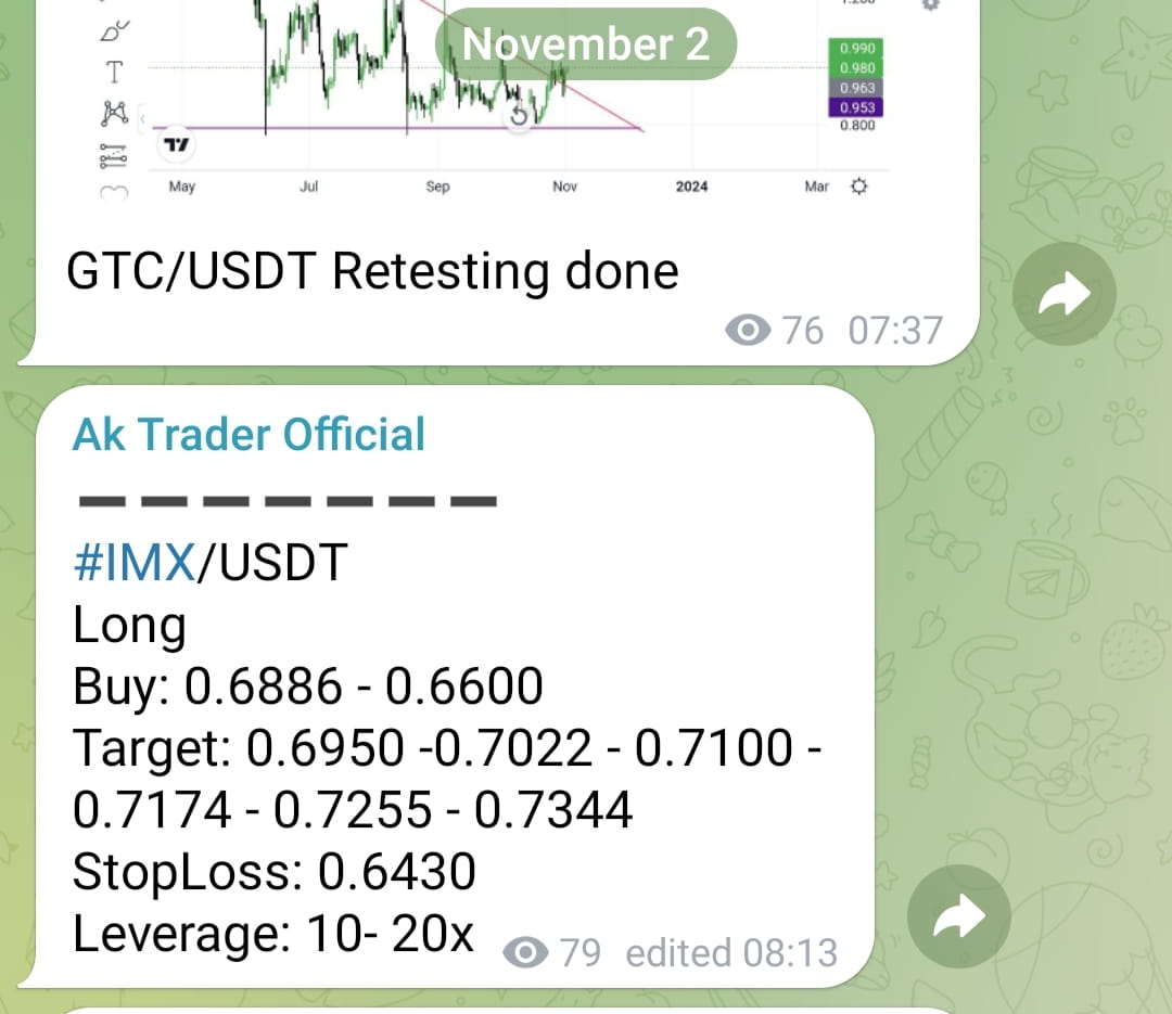 IMX/USDT share this trade on 2 November now 10% up 🔥🔥 | badassak on ...