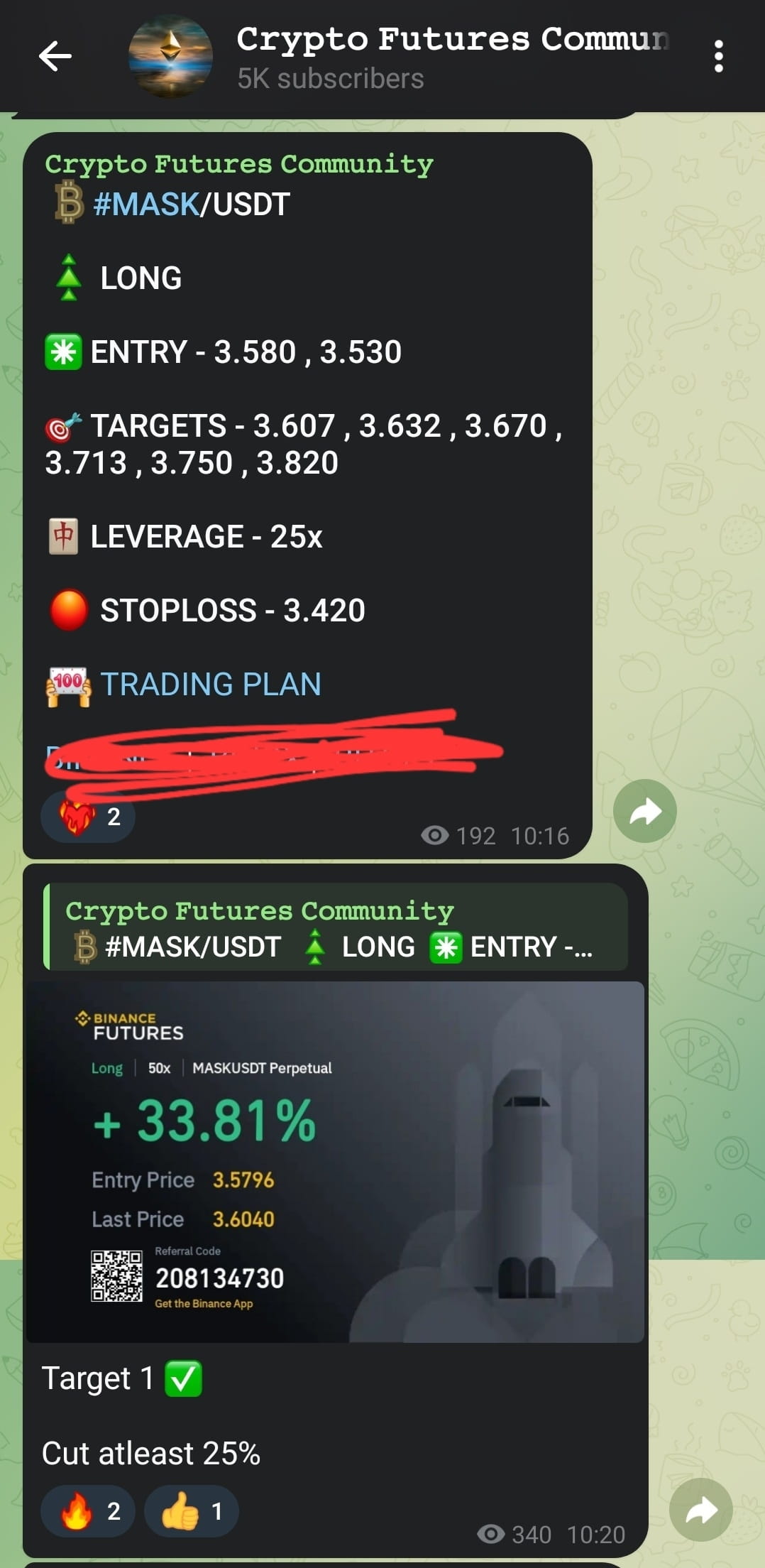$MASK trade update 3 targets done in 24 minutes. I | Crypto Sat on ...