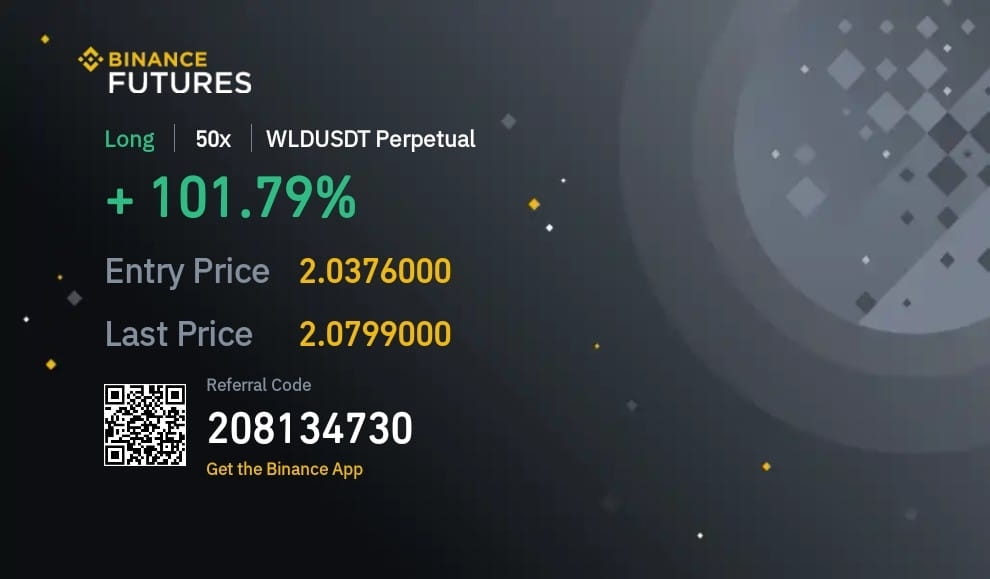 $WLD trade update 4 targets achieved ️ if want higher tp | Crypto Sat on Binance Square