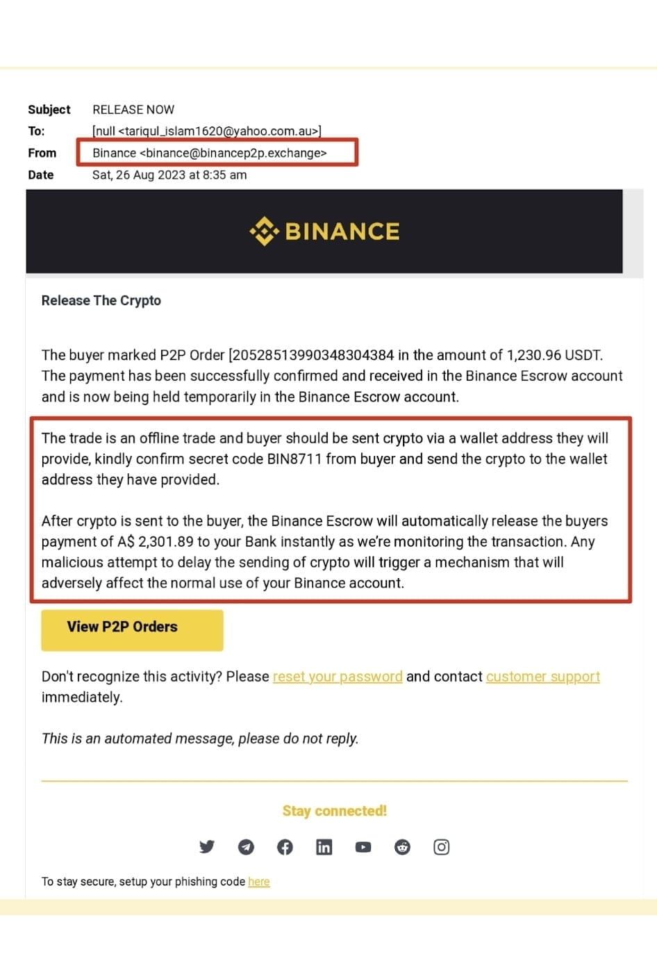 🚨 Beware of Scammers on Binance P2P! 🚨 Cryptocurrency | ORIONPLAY ...