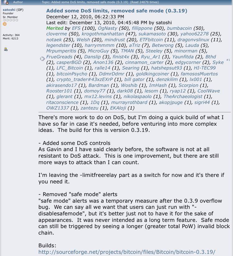 Last message #Satoshi , #Crypto On December 12, 2010, Sato | Nakamoto ...