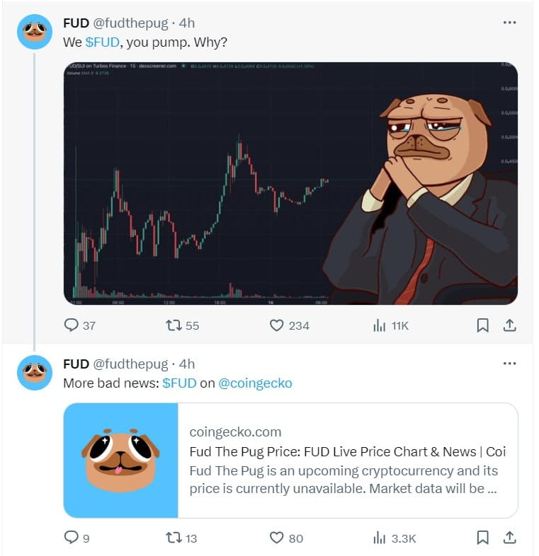 Detailed analysis of the $FUD token for you all, here are th ...
