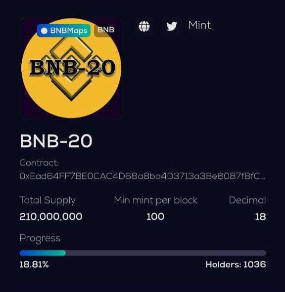 BNB20 , The First Token Of Bnb-20. org @Bnb20market was only | BD VENTURES on Binance Square
