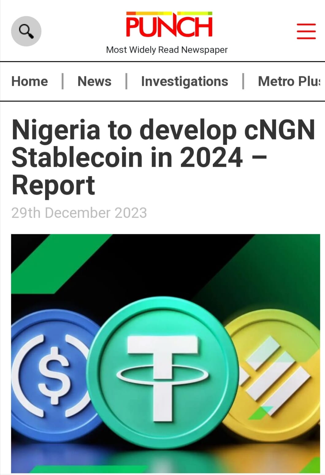 🇳🇬Nigeria to develop cNGN Stablecoin in 2024 – Report💯🔥 ...