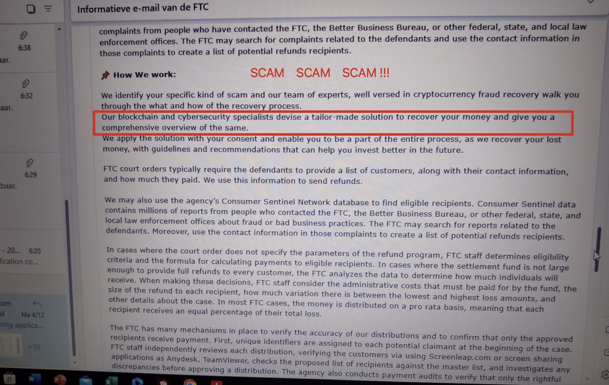A real-life case of a crypto recovery scam "The email was | Binance ...