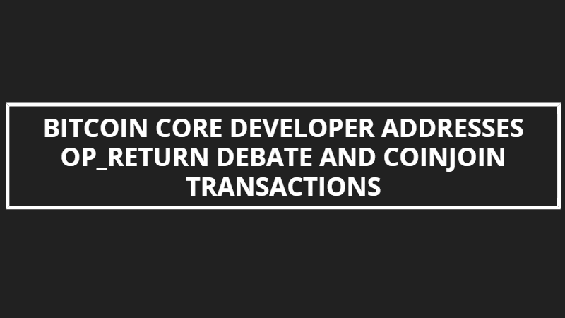 1. Luke Dashjr, a Bitcoin Core developer, addressed the OP_R | Crypto ...