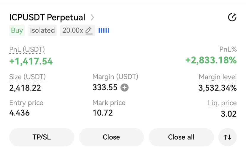 $ICP Good time with $ICP Long futures Entry: 4.436 TP1: | Crypto_1039 ...