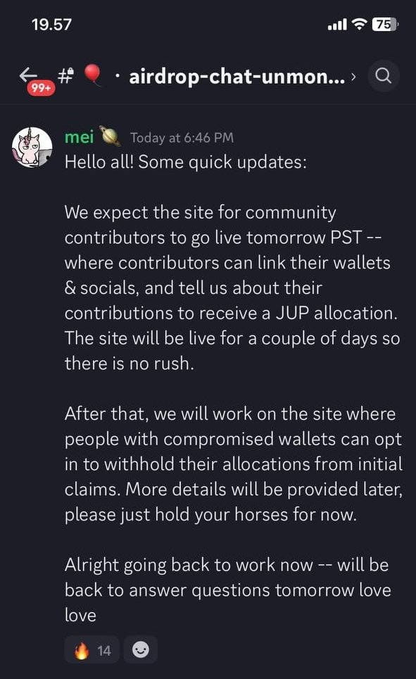 Who has a role in the Jupiter discord? Those who have it wil | Dealova ...