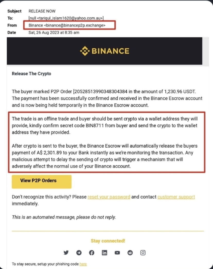 BINANCE#BTC LEGACY EXCHANGE #ETH BEWARE OF THIS P2P SCAM ...