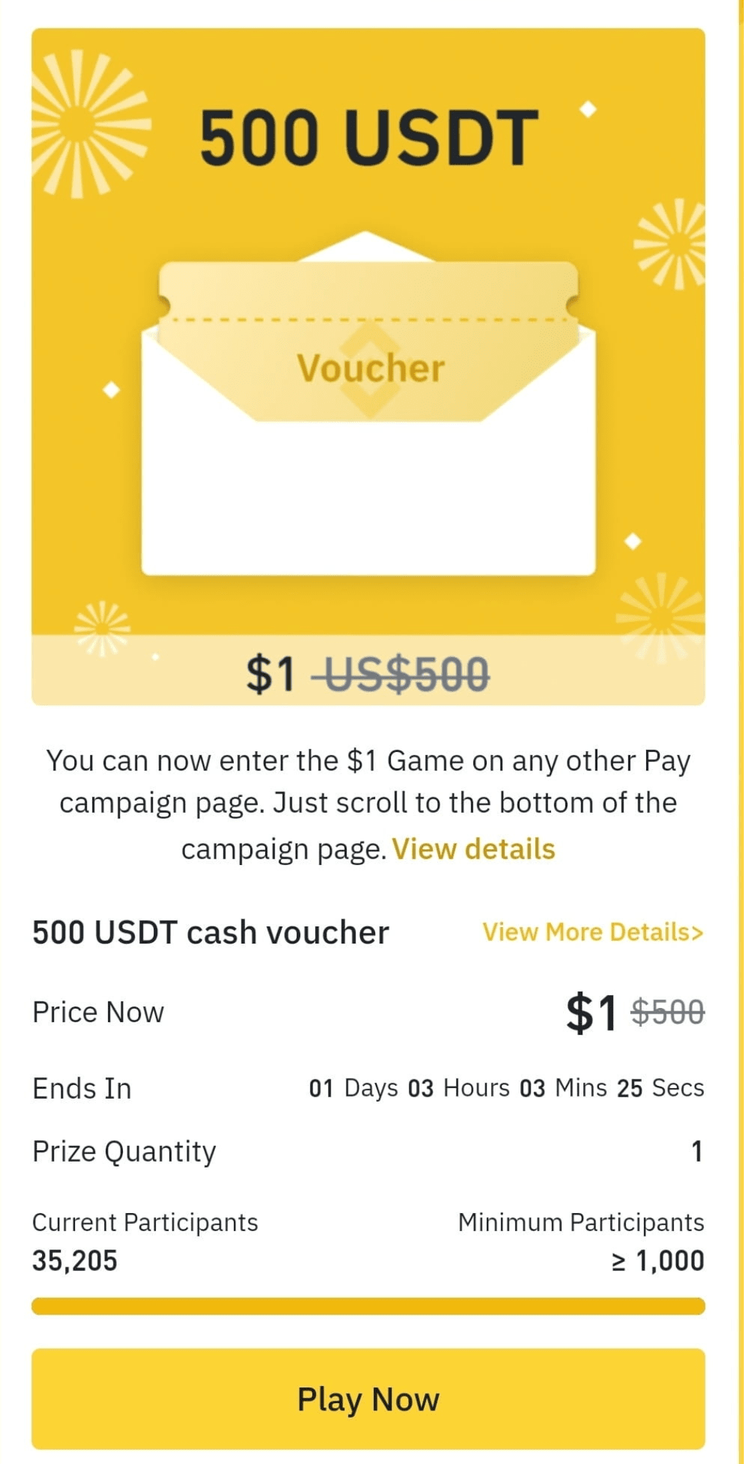 🚨🚨 Binance $1 Game: A Chance to Win $500 🚀 Binance, a po ...