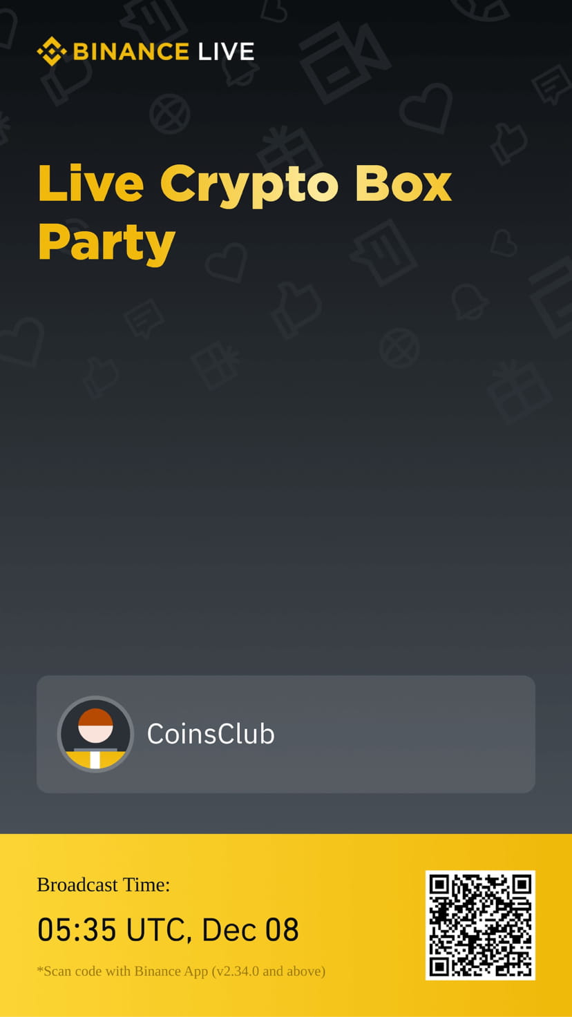 Watch live stream Live Crypto Box Party on #binance live | CoinClub on ...